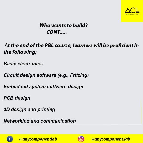PROJECT BASED LEARNING (PBL) - AnycomponentLab-Ghana's #1 Electronics ...